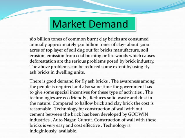 Fly ash bricks projects2 | PPT