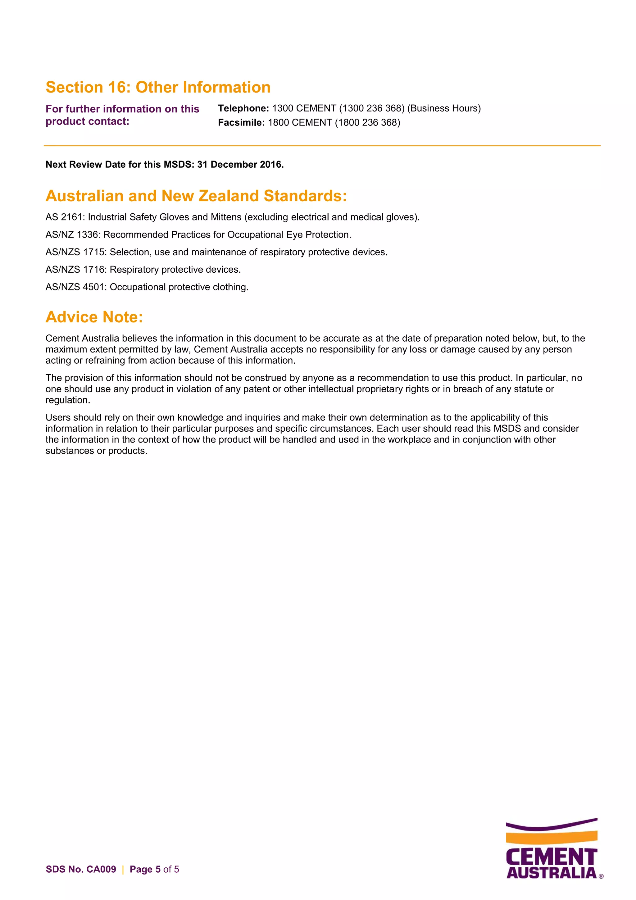 Fly Ash - Safety Data Sheet | PDF