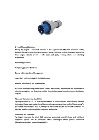 NANTE Angled Panel Mounted Industrial Socket Redefining Electrical ...