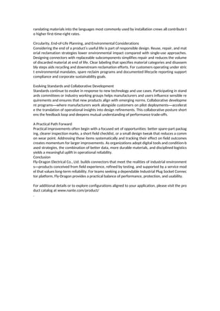 Nante Industrial Plug Socket Connector Sustainability Insights | PDF