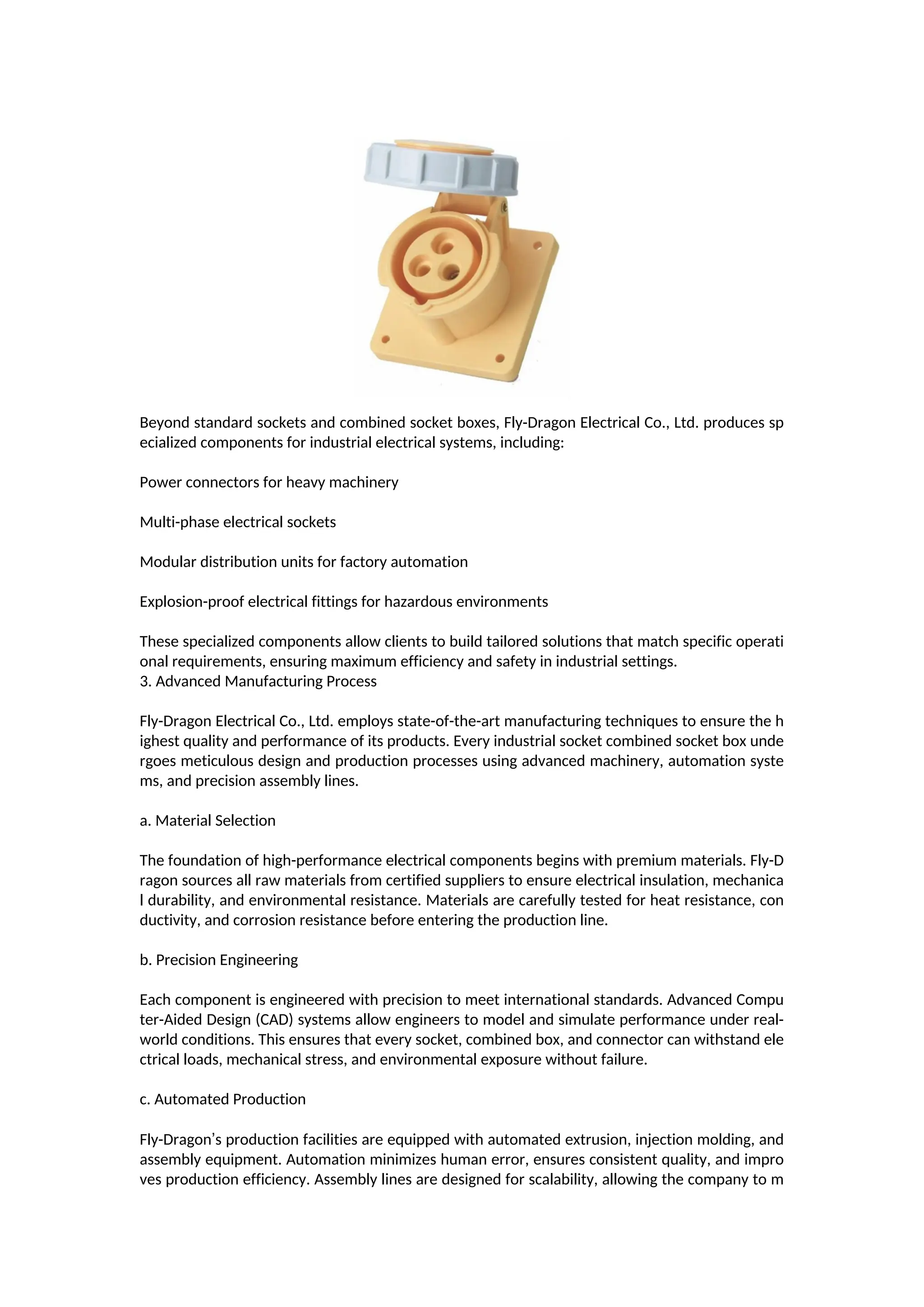Nante Industrial Socket Combined Socket Box For Field Reliability | PDF