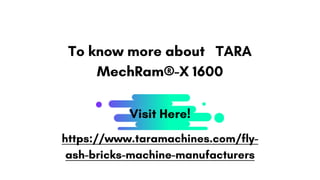 Automatic Fly Ash Brick Making Machine II TARA Machines | PPTX ...