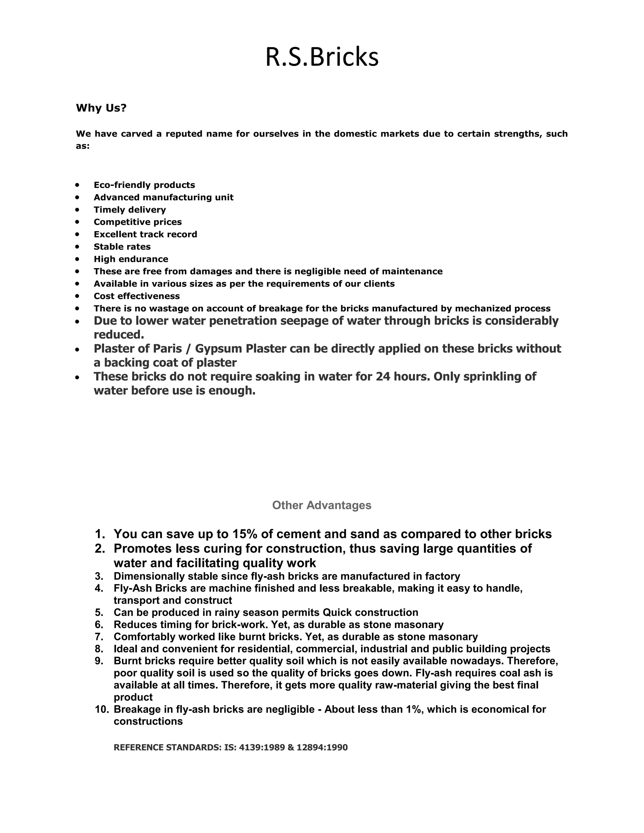 Fly ash bricks | DOCX