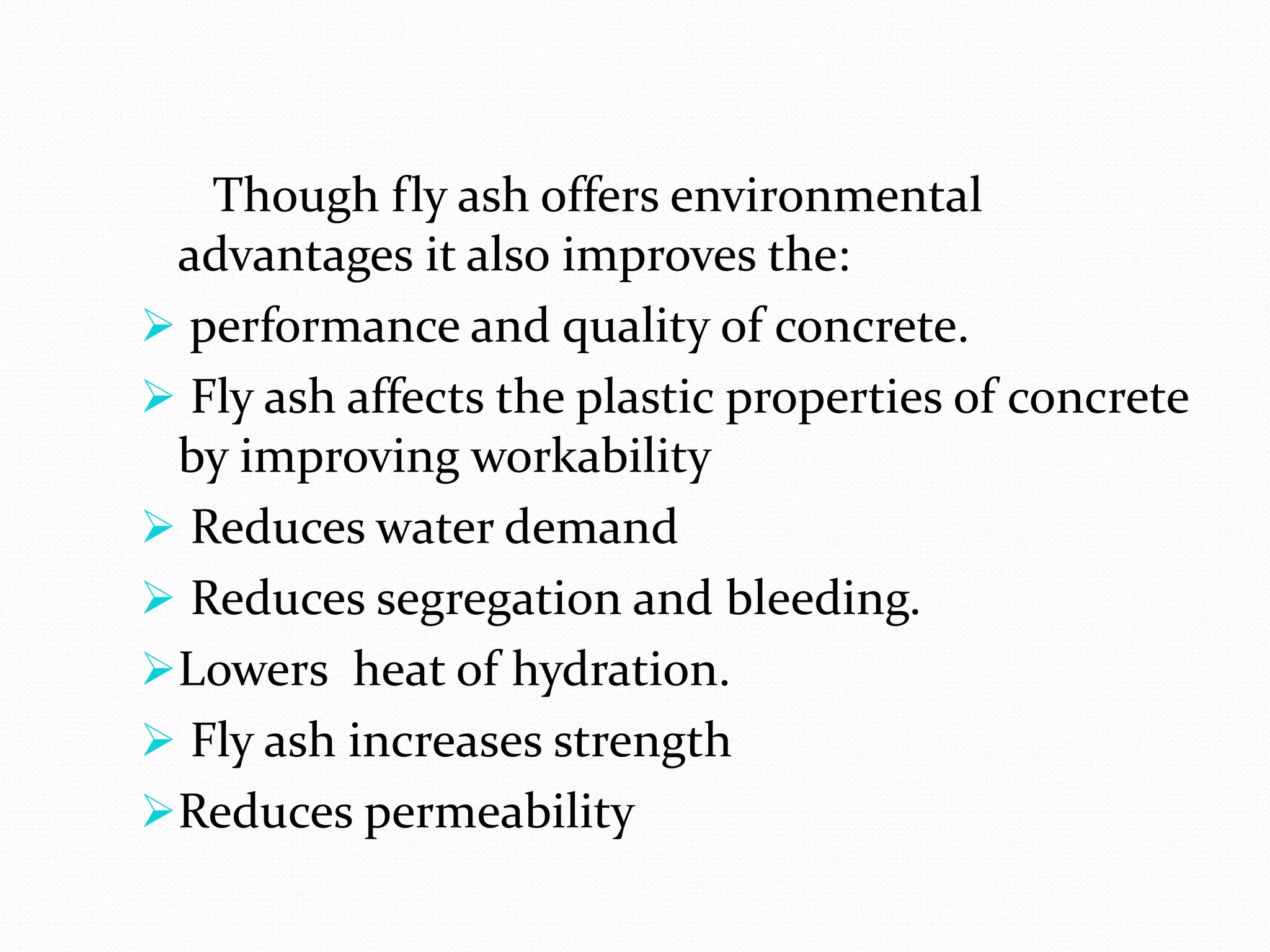 Fly ash concrete ppt | PPTX