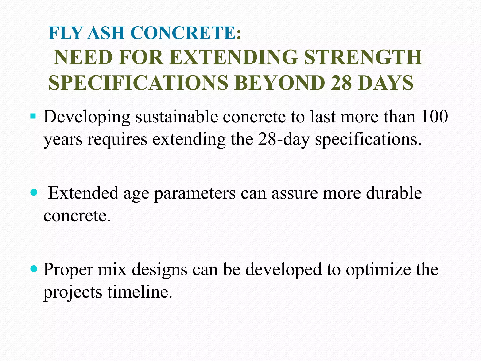 Fly ash concrete ppt | PPTX