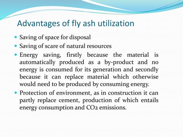Flyash disposal and utilization | PPTX | Chemistry | Science