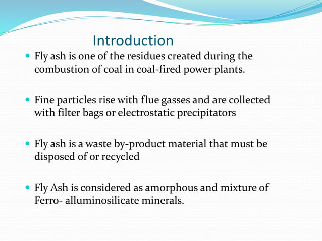 Flyash disposal and utilization | PPTX | Chemistry | Science