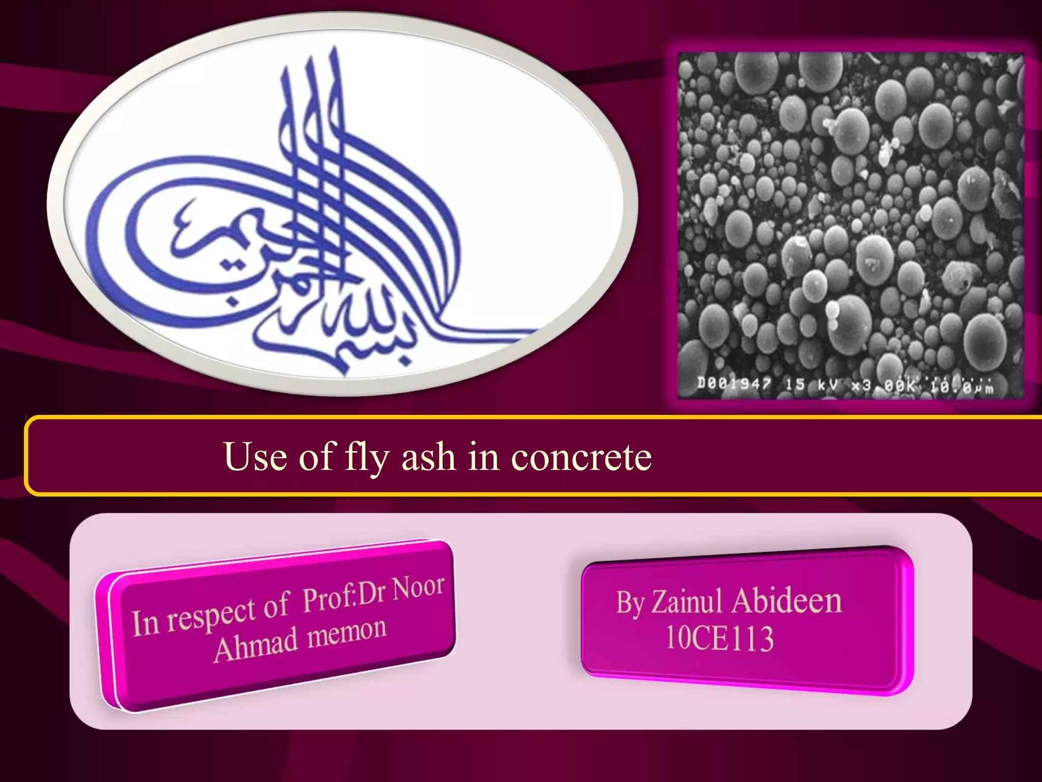 Fly ash in concrete !0 ce113 | PPT | Indoor Environmental Quality ...