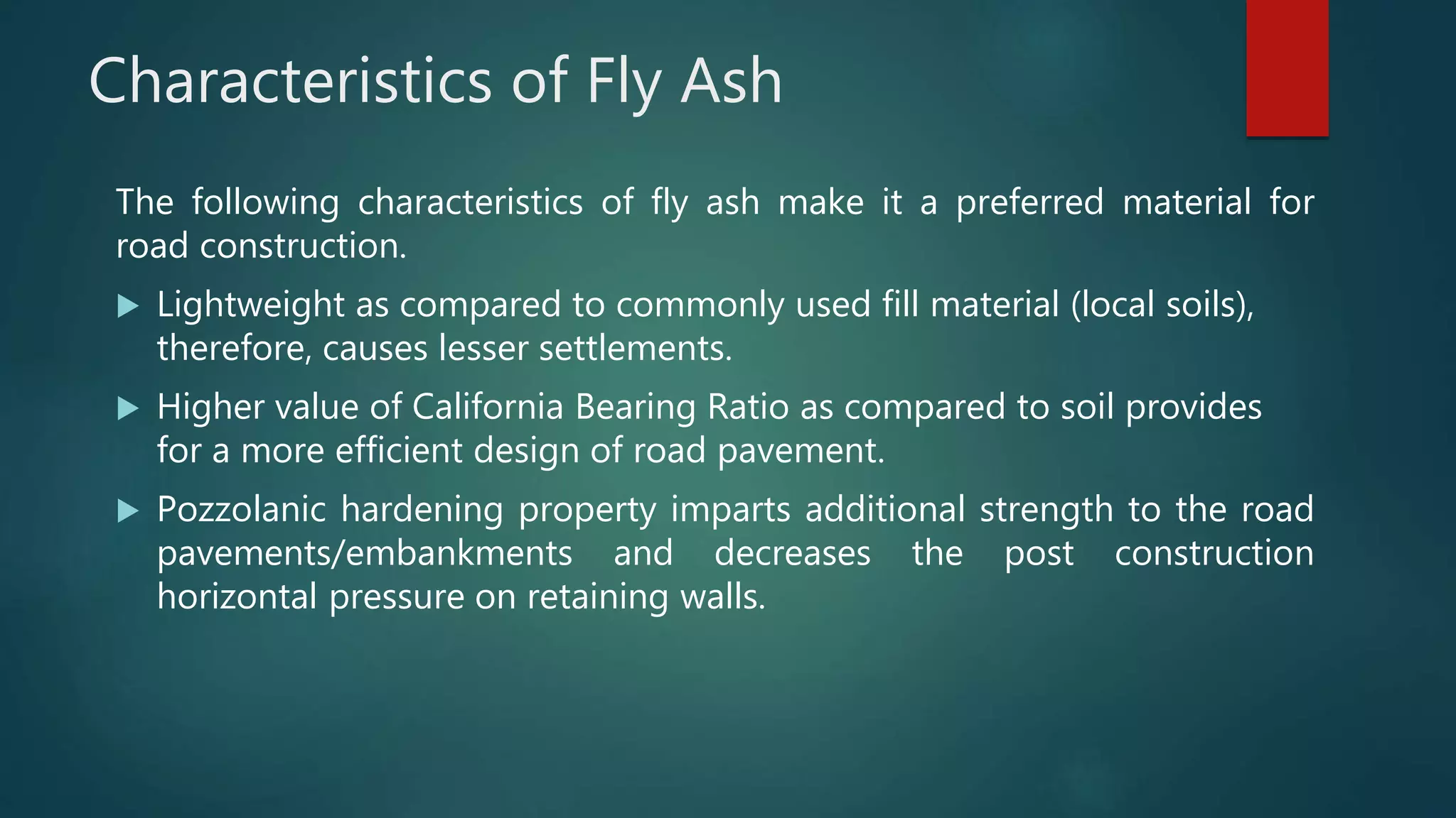 Flyash in roads | PPTX