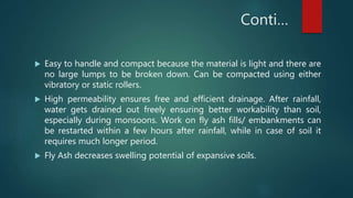 Flyash in roads | PPTX