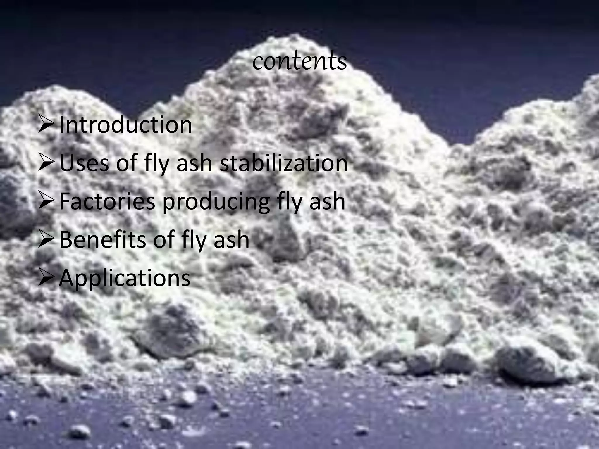 Fly ash stablization ppt | PPTX