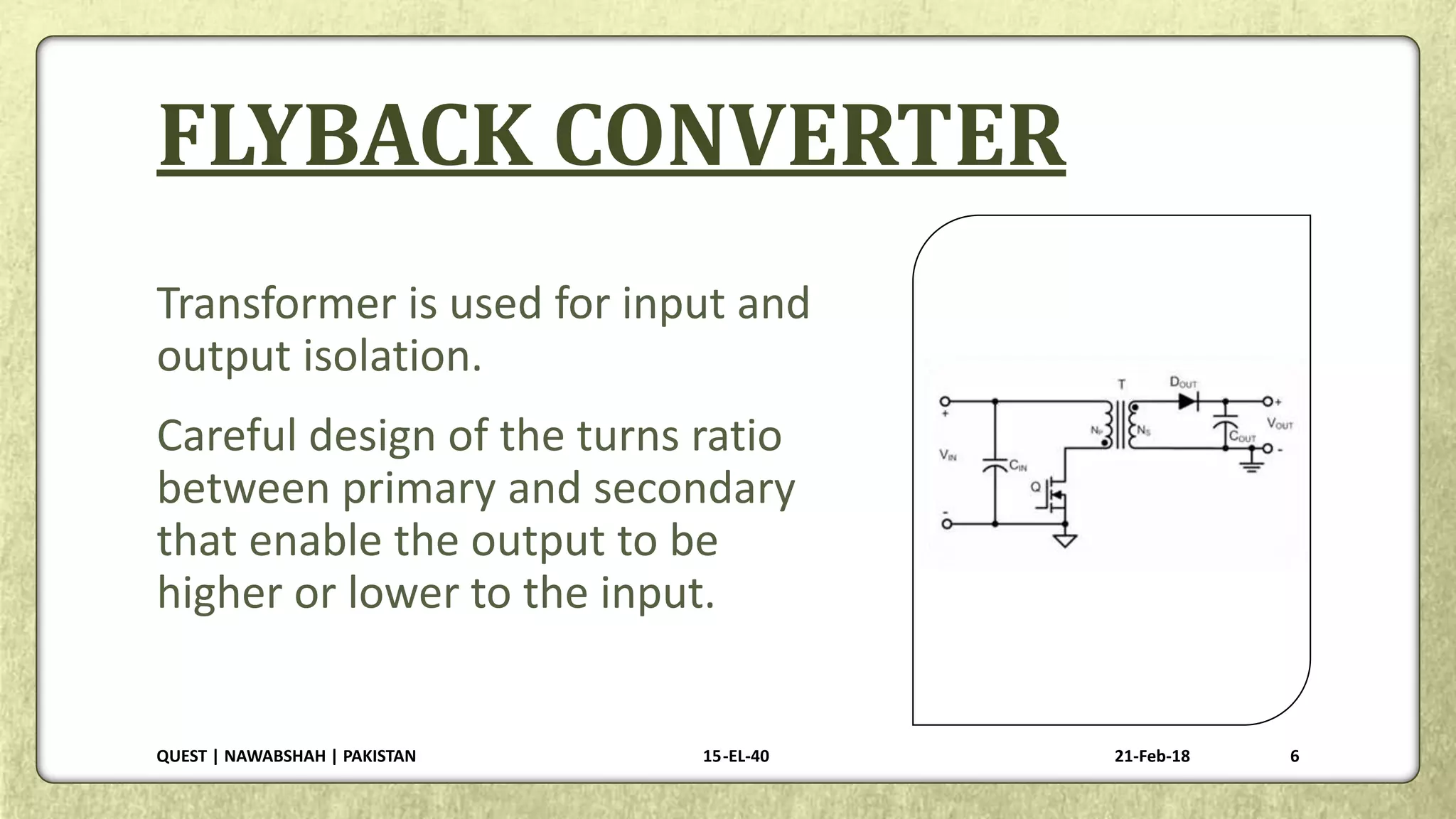 Flyback converter | PPTX