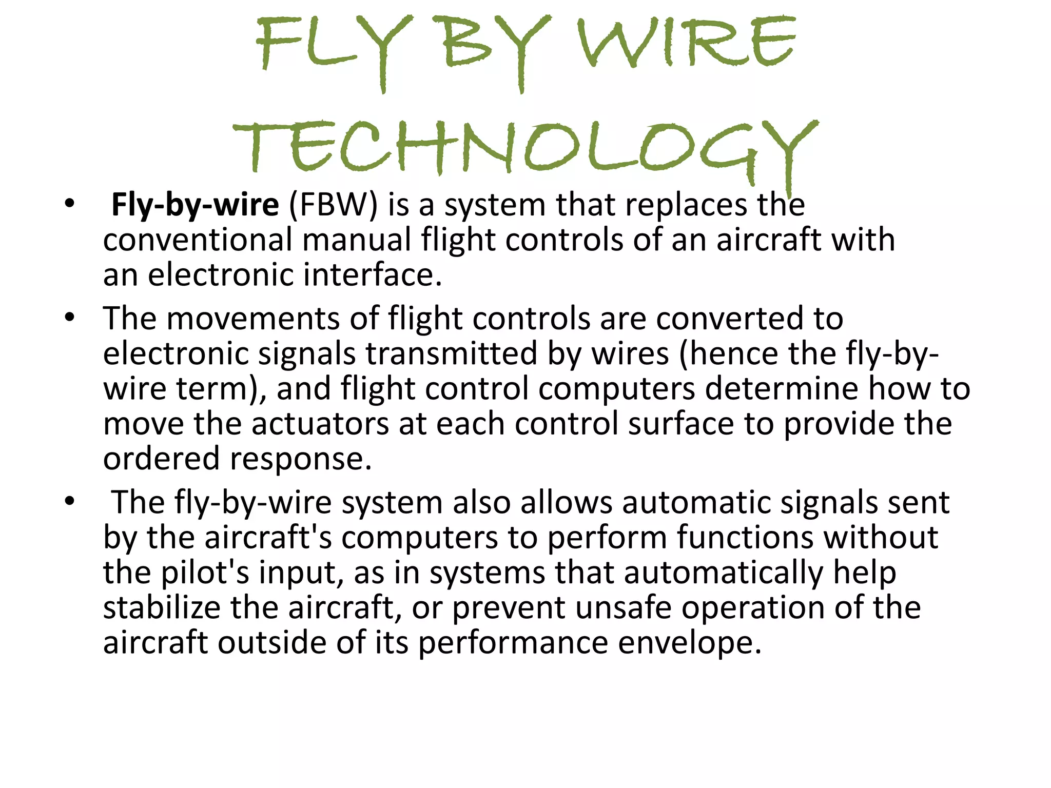 Fly by wire ppt pa1 | PPTX