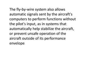 Fly by wire ppt pa1 | PPTX