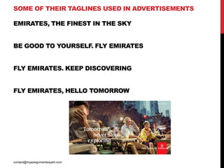 Marketing Mix of Emirates Airways | PPTX