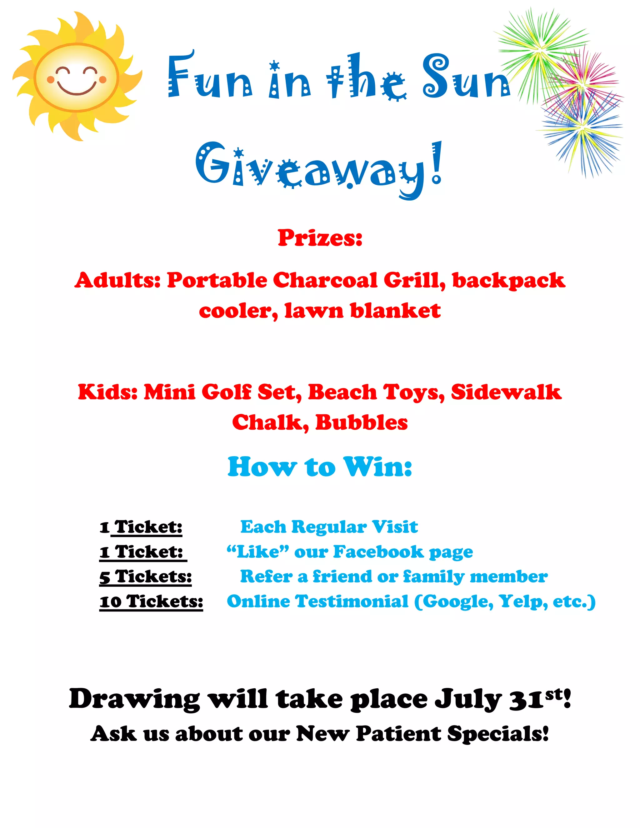 FUN IN THE SUN GIVEAWAY!! | PDF
