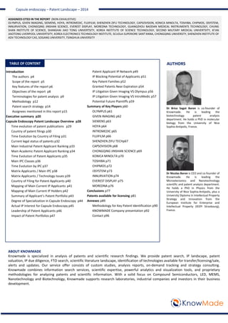 Capsule Endoscopy Patent Landscape Flyer 2014 | PDF