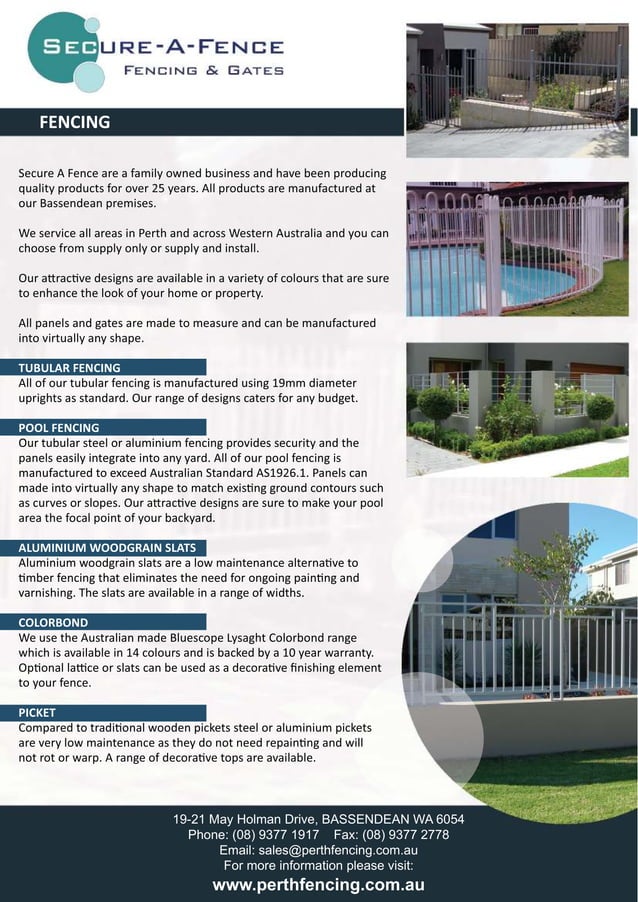 Fencing (Reverse Side) - Brochure | PDF