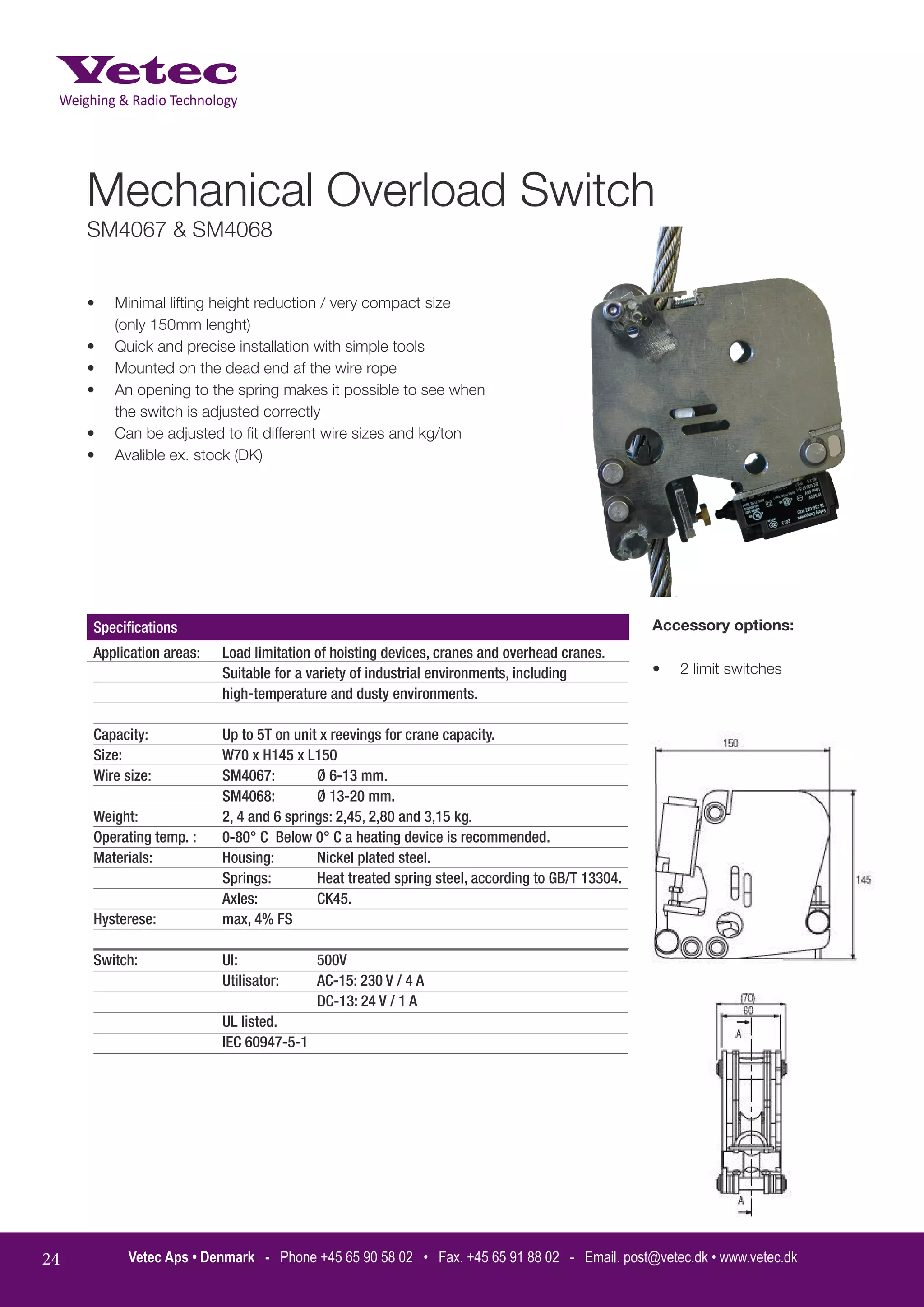 Mechanical overload switch | PDF