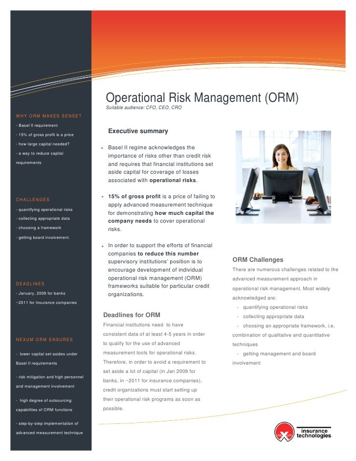 Operational Risk Management Framework (ORM)