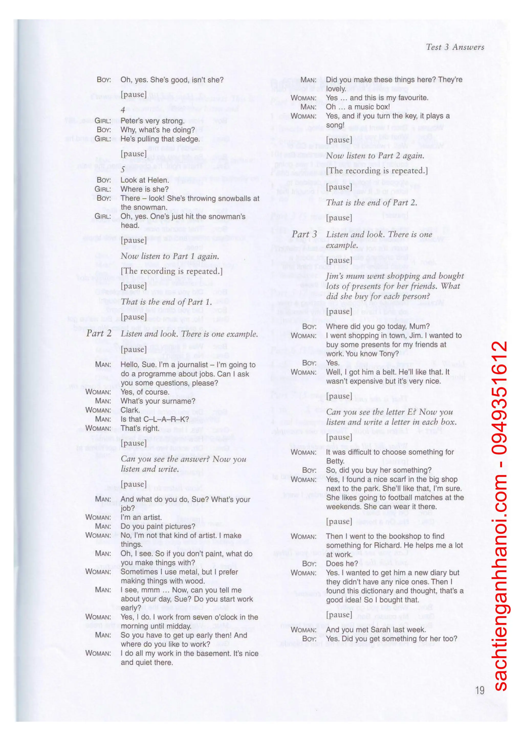 FLYER 2 - ANSWER KEY.pdf( Tờ rơi - đáp án) | PDF