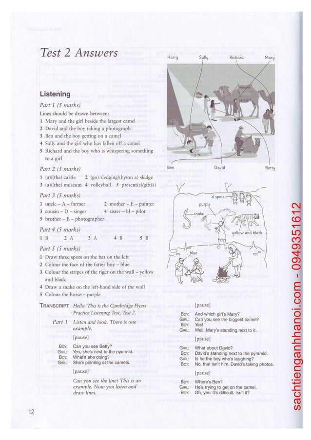 FLYER 2 - ANSWER KEY.pdf( Tờ rơi - đáp án) | PDF