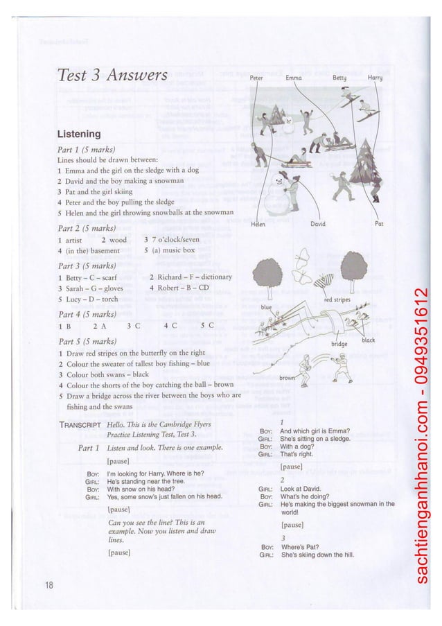 FLYER 2 - ANSWER KEY.pdf( Tờ rơi - đáp án) | PDF