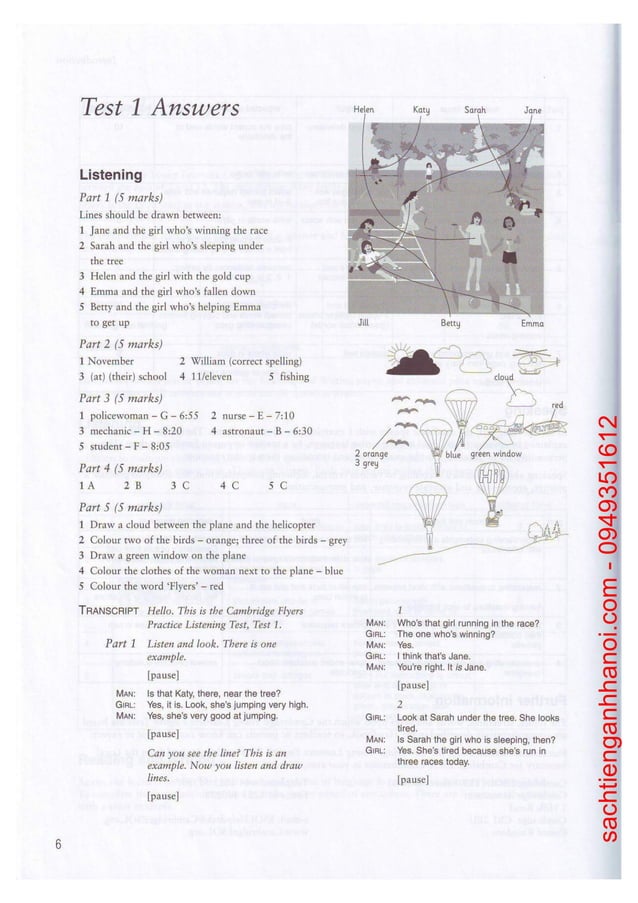 FLYER 2 - ANSWER KEY.pdf( Tờ rơi - đáp án) | PDF