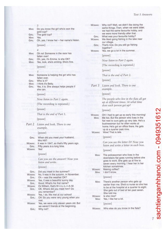 FLYER 2 - ANSWER KEY.pdf( Tờ rơi - đáp án) | PDF