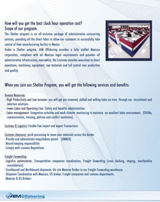 AIM Offshoring Business Oportunity | PDF