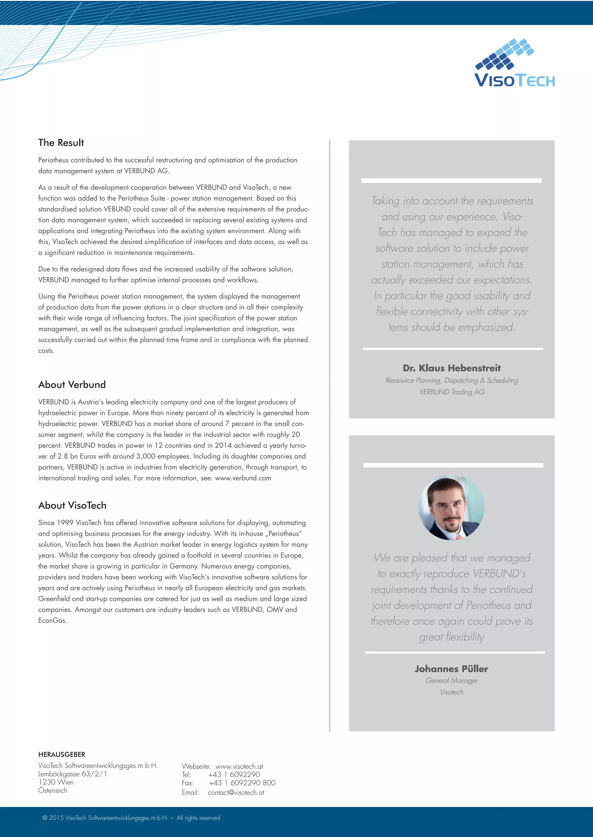 Case Study VERBUND - Power Plant Management (en) | PDF