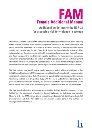 Flyer FAM. Female Additional Manual. English | PDF