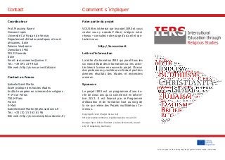 Flyer IERS - Intercultural Education through Religious Studies | PDF