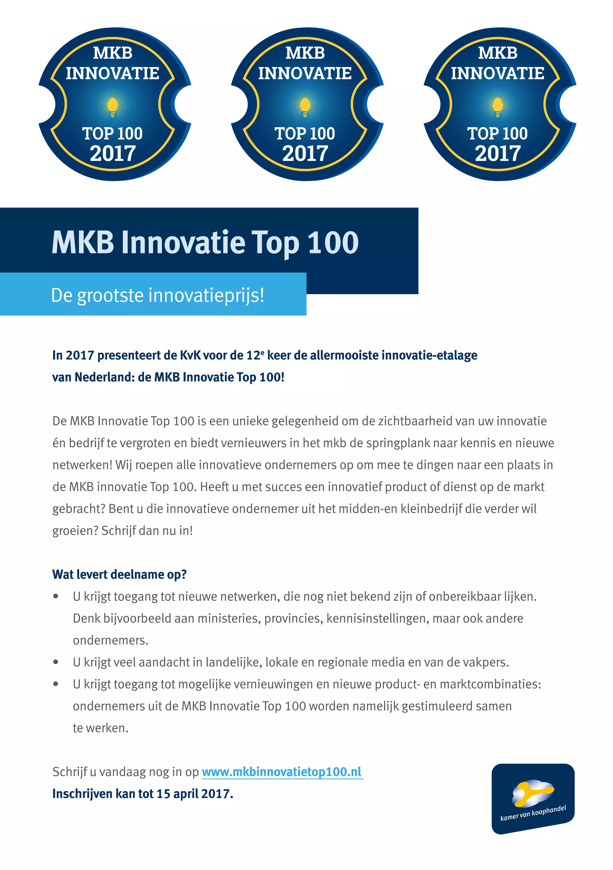 Flyer mkb innovatie top 100 2017 | PDF