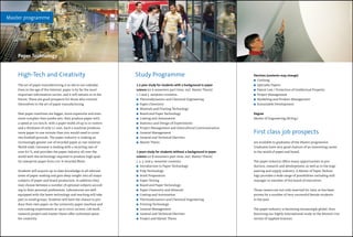 Master Programme for Paper Technology | PDF