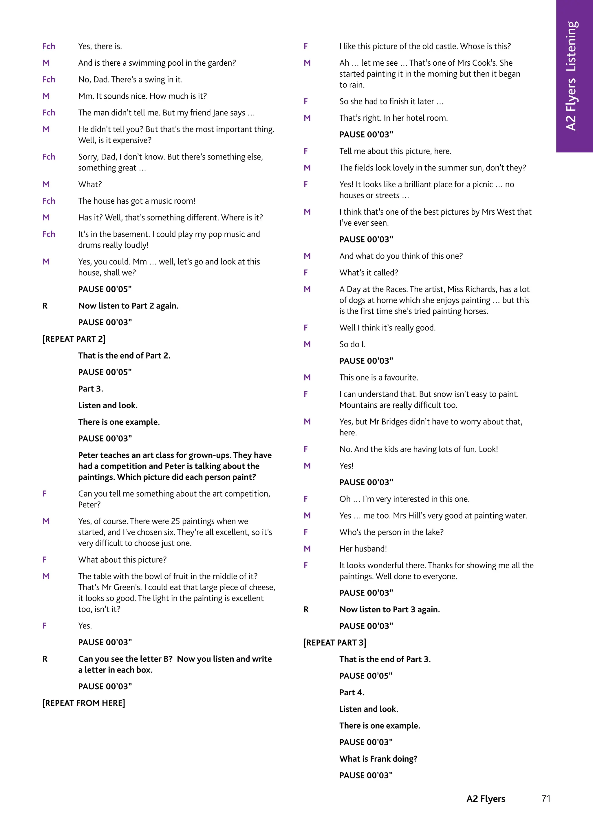 Flyers Sample Test 2 by Cambrudge Assessment | PDF