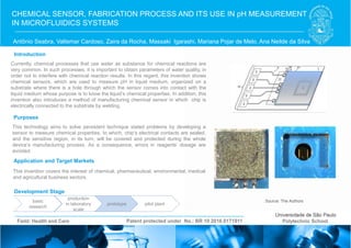 CHEMICAL SENSOR, FABRICATION PROCESS AND ITS USE IN pH MEASUREMENT IN ...
