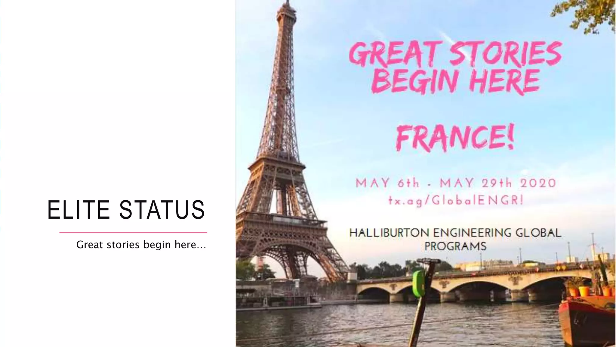 Flyers for faculty led study abroad programs | PPTX