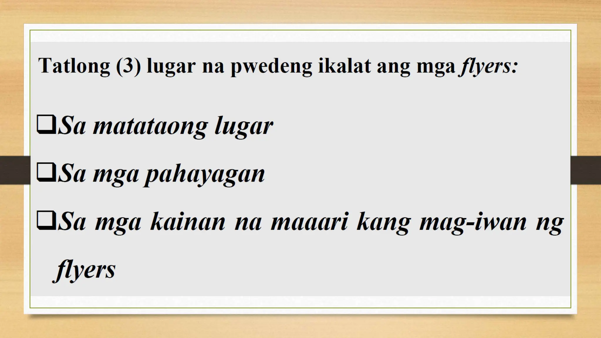Talakayan tungkol sa Flyers & Leaflet.pptx