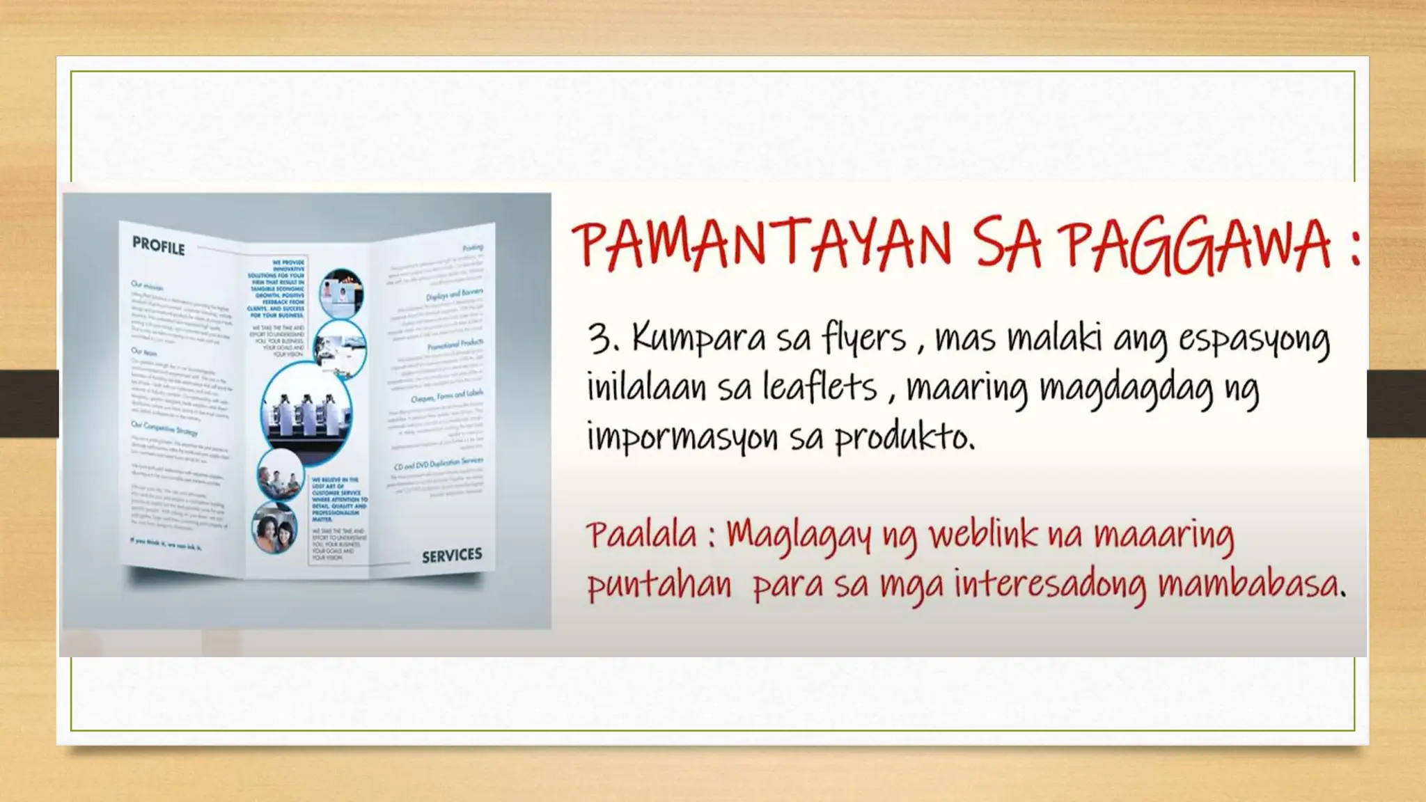 Talakayan tungkol sa Flyers & Leaflet.pptx