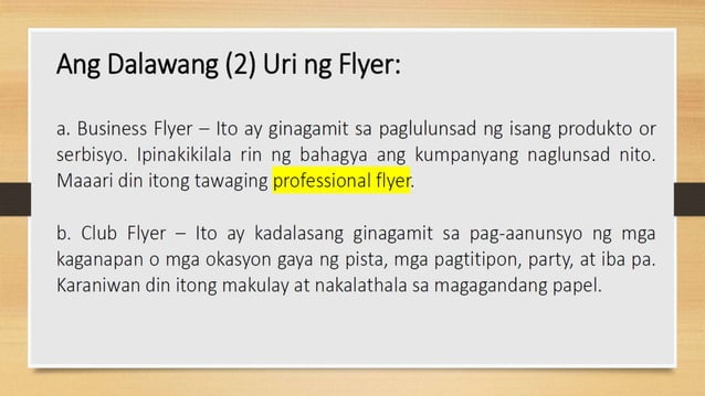 Talakayan tungkol sa Flyers & Leaflet.pptx