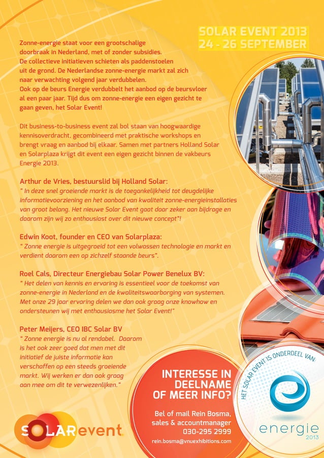 Flyer Solar Event 2013 | PDF