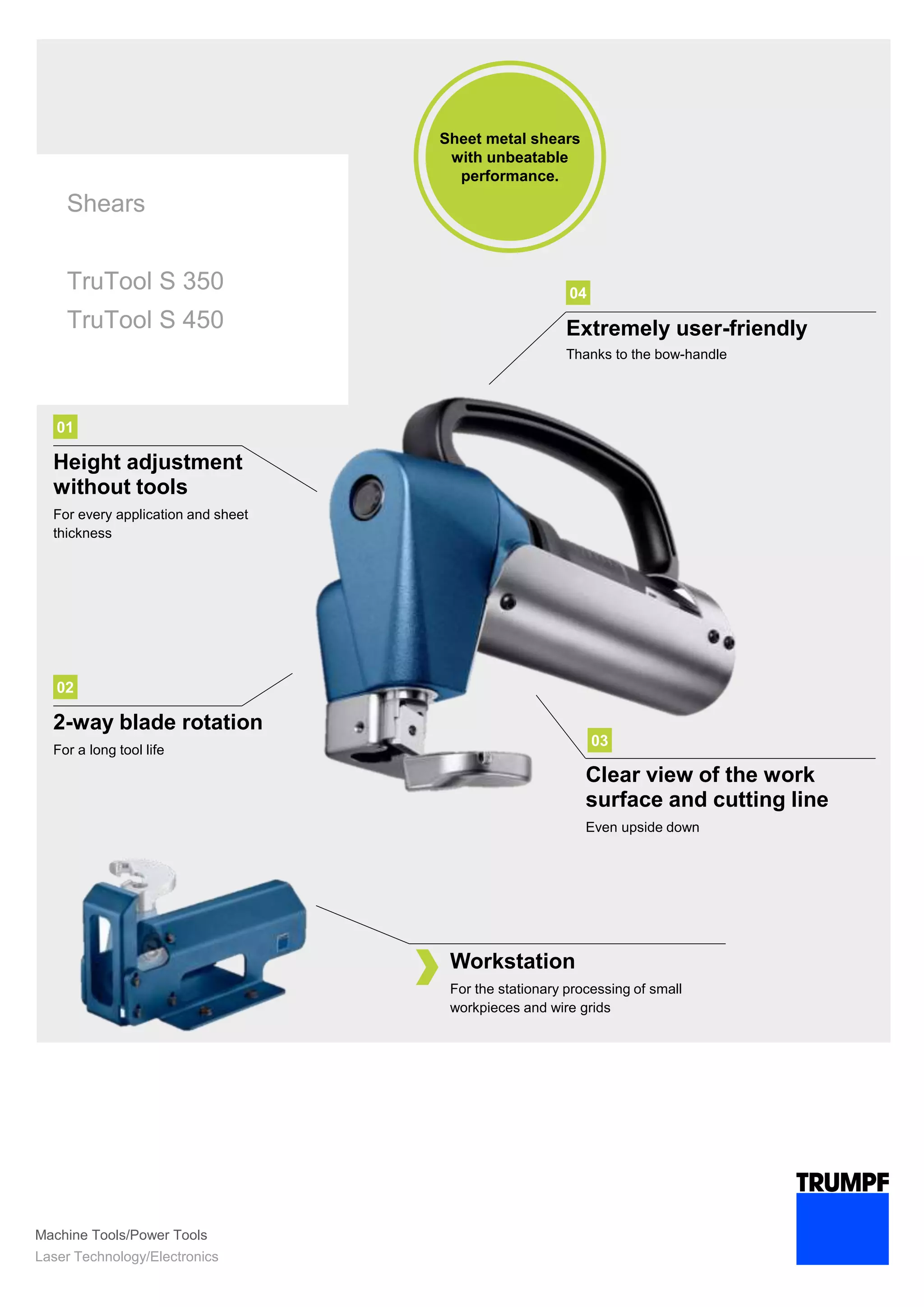 TRUMPF TruTool S350 and S450 | PPTX