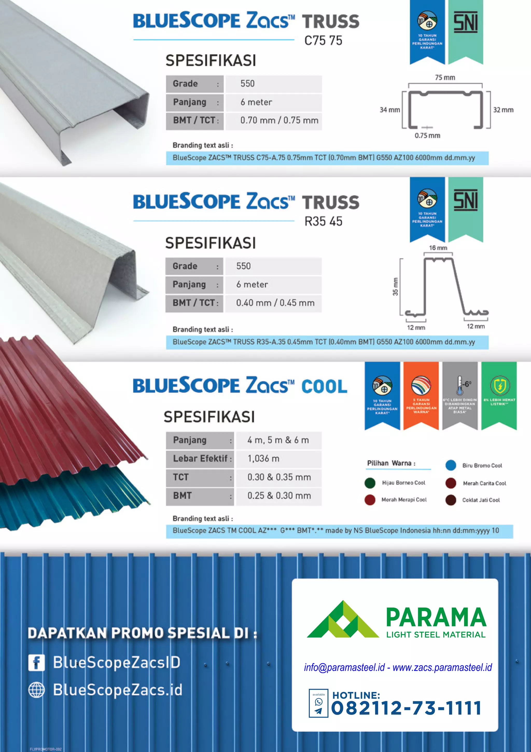 Flyer Bluescope Zacs Paramasteel | PDF
