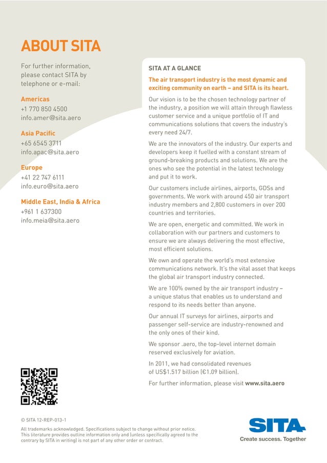 Flying into the Future with SITA | PDF