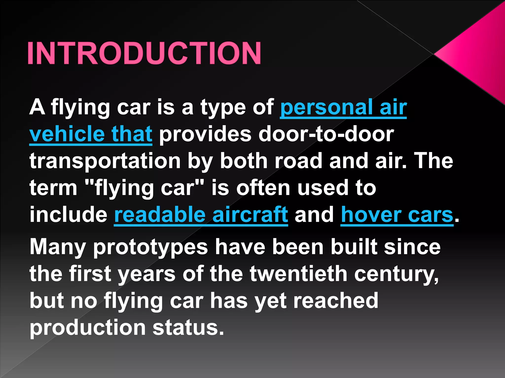 Flying car (aircraft) | PPTX