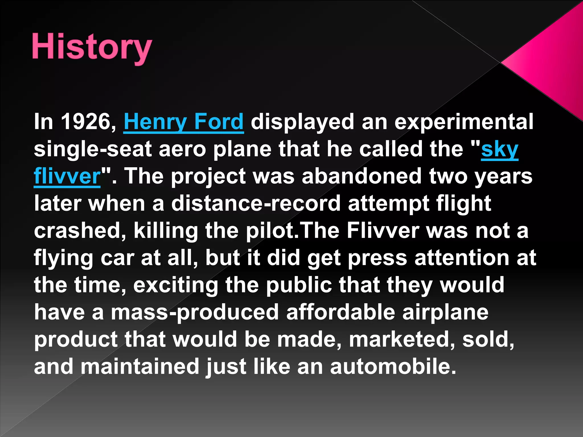 Flying car (aircraft) | PPTX