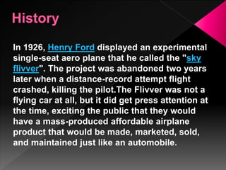 Flying car (aircraft) | PPTX