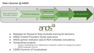 Flying solo: data librarians working outside (traditional) libraries | PPT