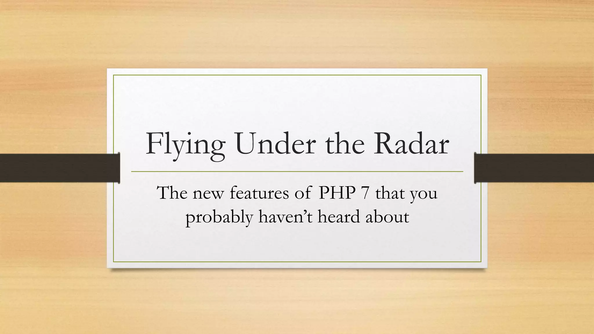 Flying under the radar | PPTX | Programming Languages | Computing